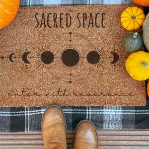 Sacred Space Enter With Reverence Doormat Spiritual Inspirational ...