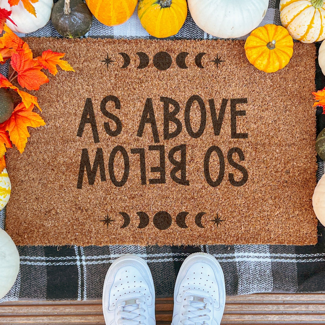 As Above so Below Doormat Minimalist Spiritual Witchy Entry Rug Coir ...