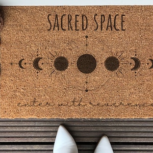 Sacred Space Enter With Reverence Doormat Spiritual Inspirational ...