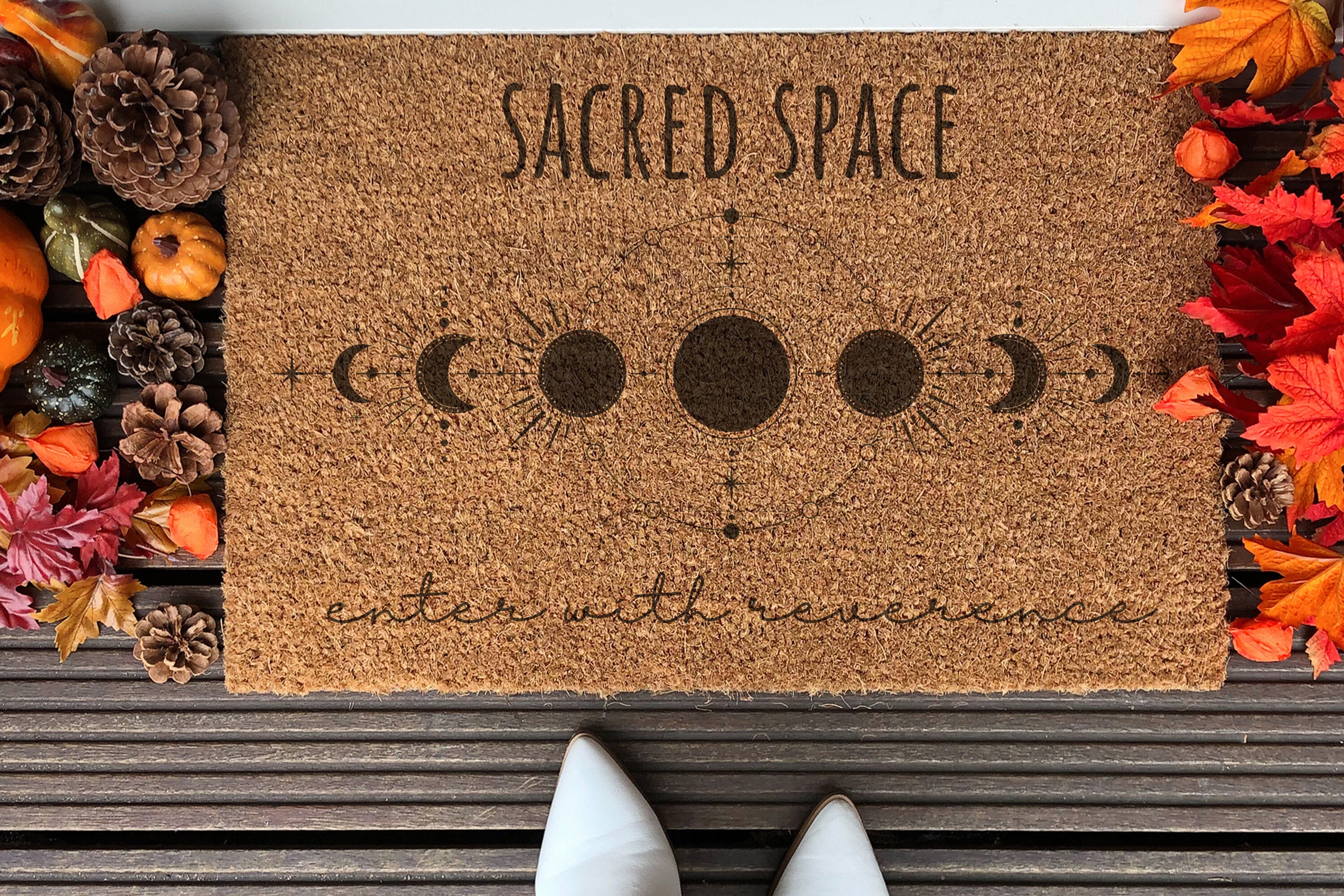 Sacred Space Enter With Reverence Doormat Spiritual Inspirational ...