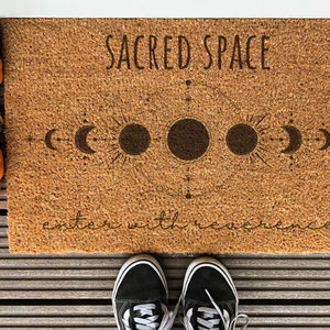 Sacred Space Enter With Reverence Doormat Spiritual Inspirational ...