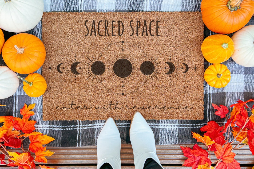 Sacred Space Enter With Reverence Doormat Spiritual Inspirational ...
