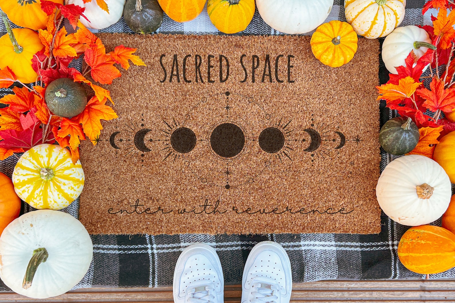 Sacred Space Enter With Reverence Doormat Spiritual Inspirational ...