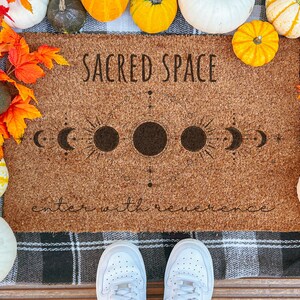 Sacred Space Enter With Reverence Doormat Spiritual Inspirational ...