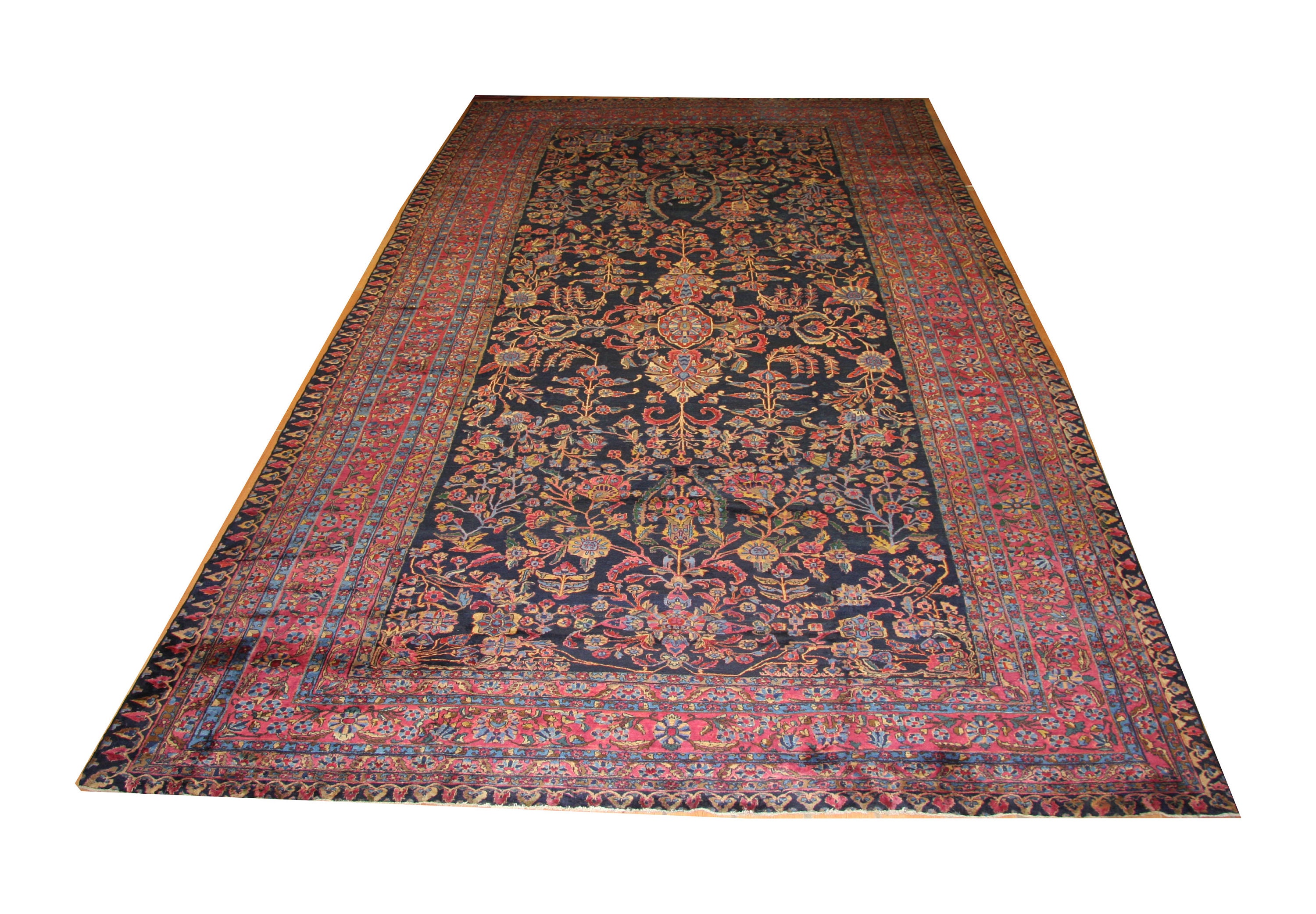 American Sarouk Wool Rug Circa 1910 Persian Carpet - Etsy