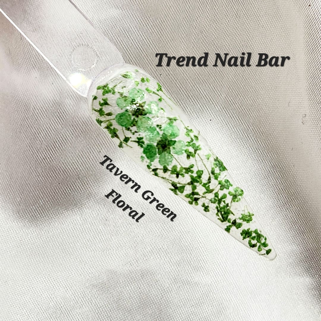 Tavern on the Green Nail Dip Powder: Real Dried Green Flowers - Etsy