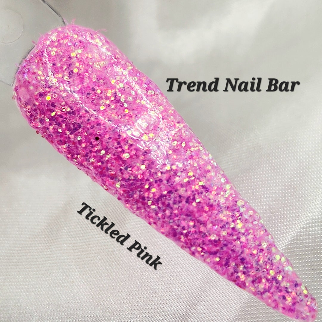 Tickle Pink- Glitter Acrylic Dip Powder - Etsy