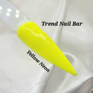 Neon Yellow Nail Dip Powder: Summer Acrylic Glitter - Etsy