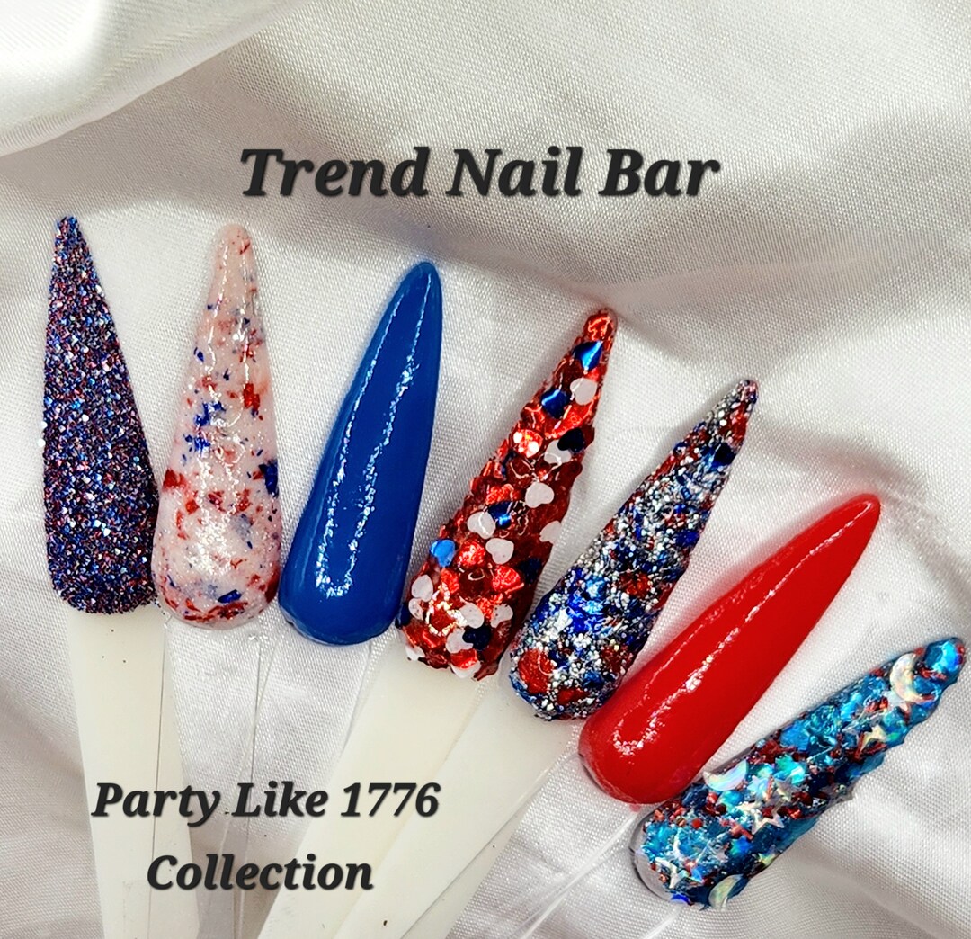 Party 1776- 4th July Nail Dip Powder, Blue Dip Powder, Acrylic Dip ...