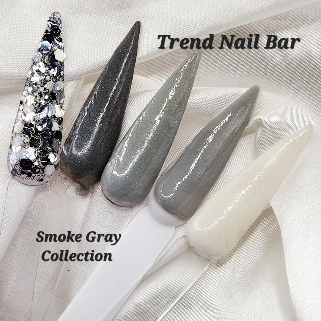 Smoke Gray Collection Nail Dip Powder Acrylic Dip Powder - Etsy