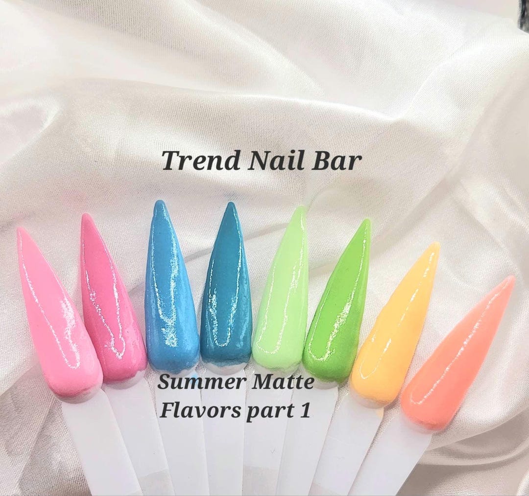 Summer Matte Flavors- Nail Dip Powder, Acrylic Dip Powder, Dipping ...