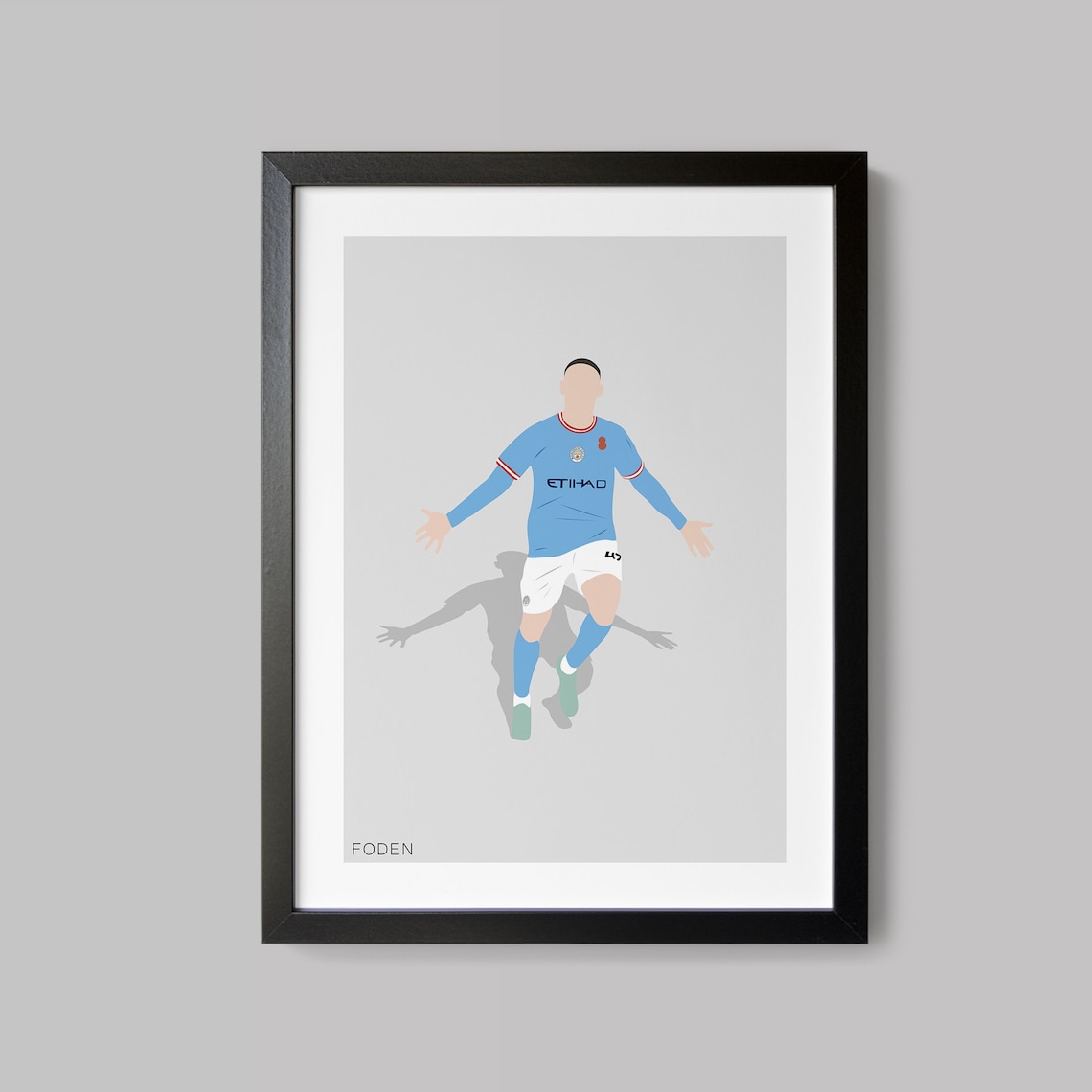 Phil Foden Print, Manchester City Fan Gift, Soccer Wall Art, Foden ...