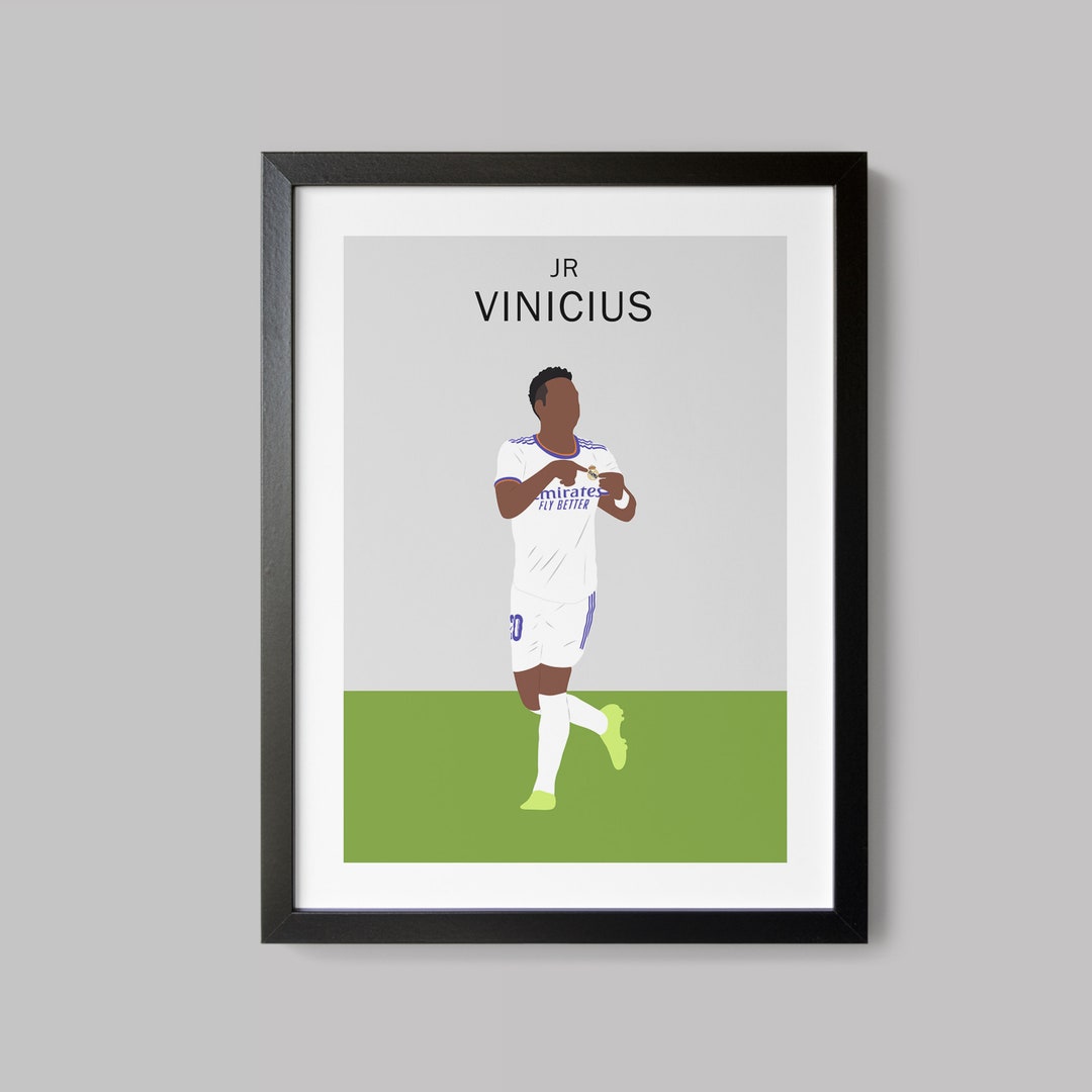 Vinicius Jr Print, Soccer Wall Art, Vinicius Jr Poster, Vinicius Jr ...