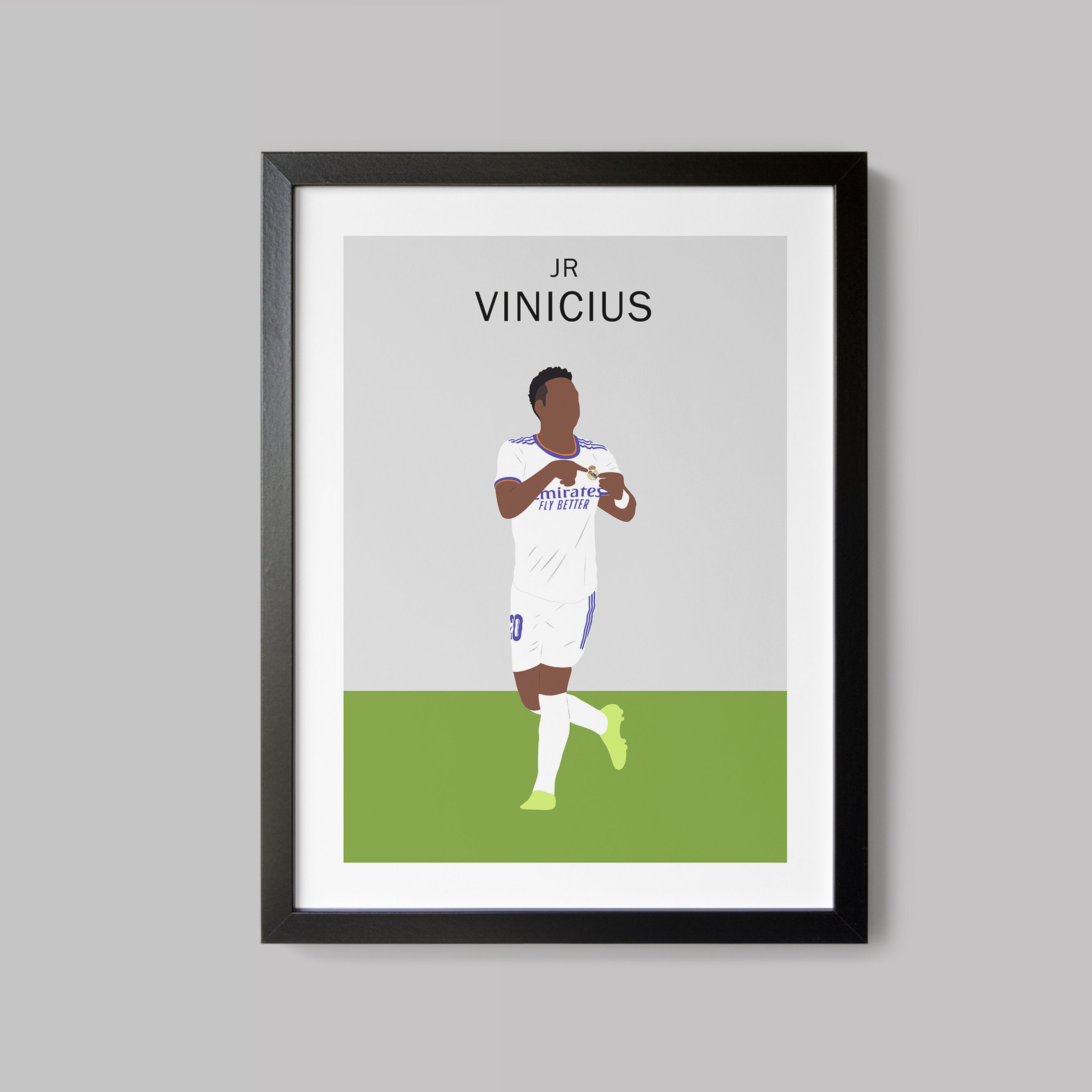 Vinicius Jr Print, Soccer Wall Art, Vinicius Jr Poster, Vinicius Jr ...