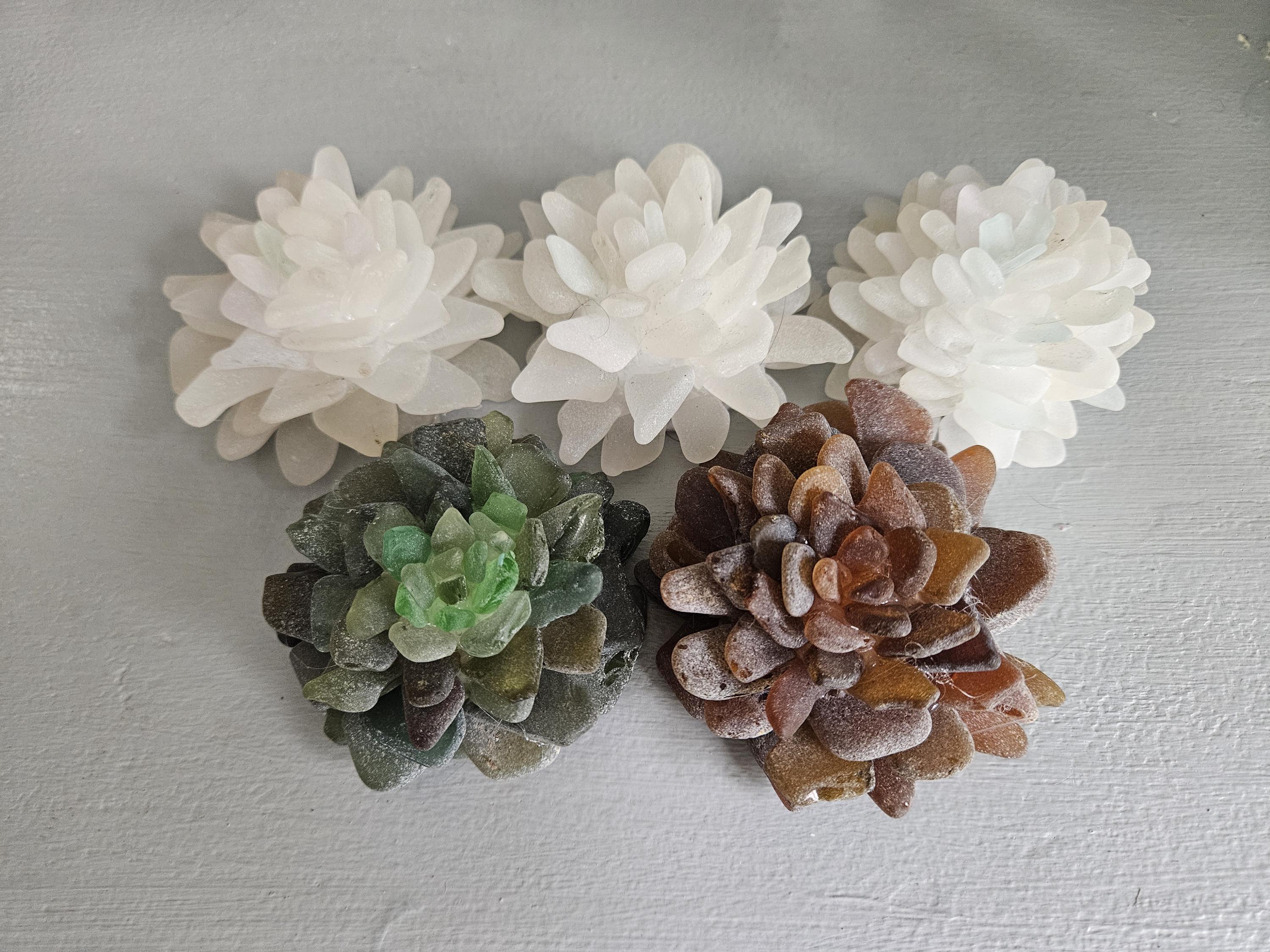 Sea Glass Flowers, Authentic Sea Glass Flowers - Etsy