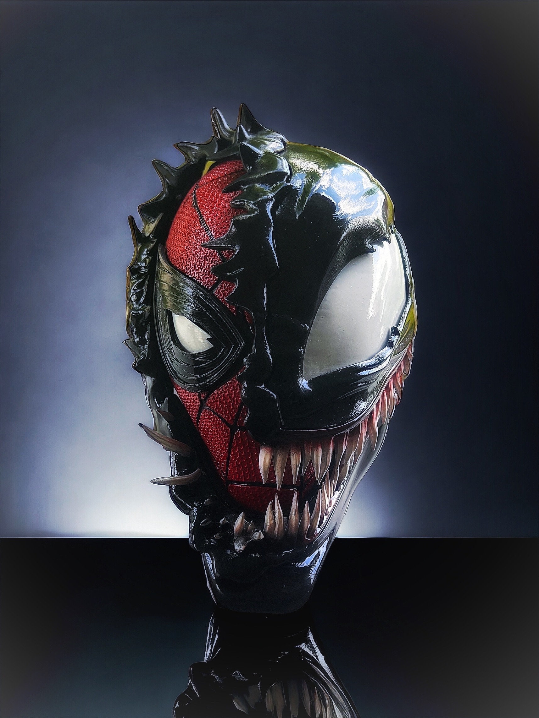 Venomized Spider-man Helmet - Etsy