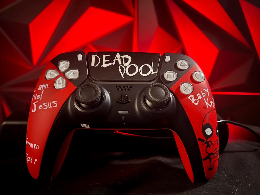 Custom Deadpool PS5 Controller - Etsy