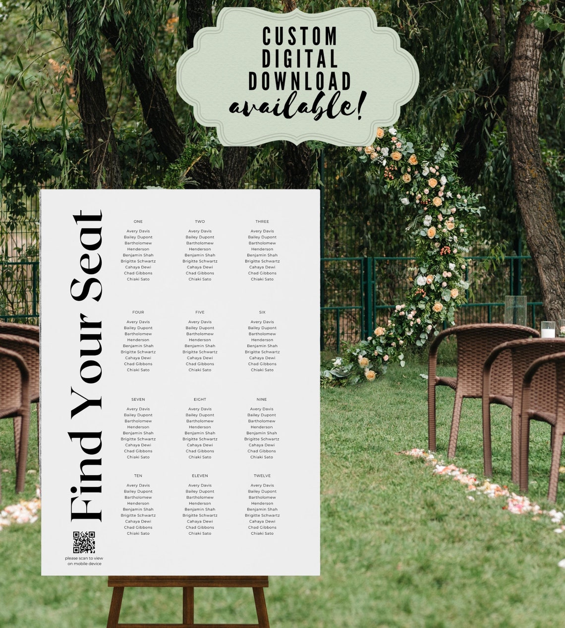 Wedding Reception Seating Chart Sign Reception Seat Chart - Etsy