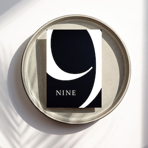 Black White Modern Table Numbers Wedding Printable, Wedding Table ...