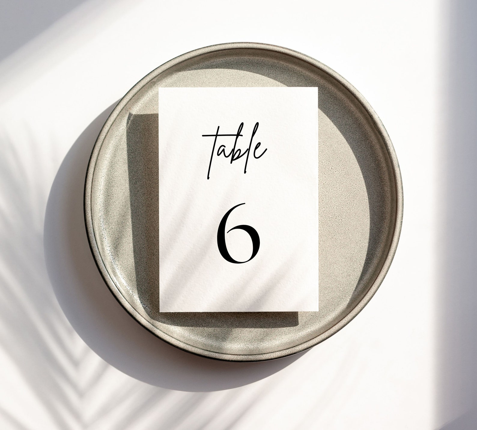 Modern Table Numbers Wedding Printable, Wedding Table Numbers Template ...