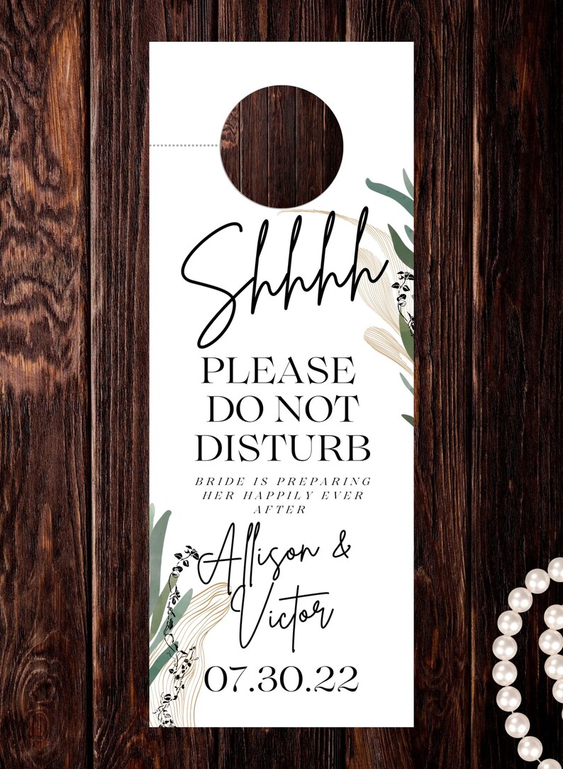 Bridal Suite Door Hanger Sign Wedding Day Signs Wedding - Etsy