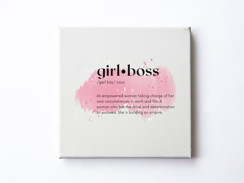 Girl Boss Pink Wall Art Bundle Business Office Quote 4pc - Etsy