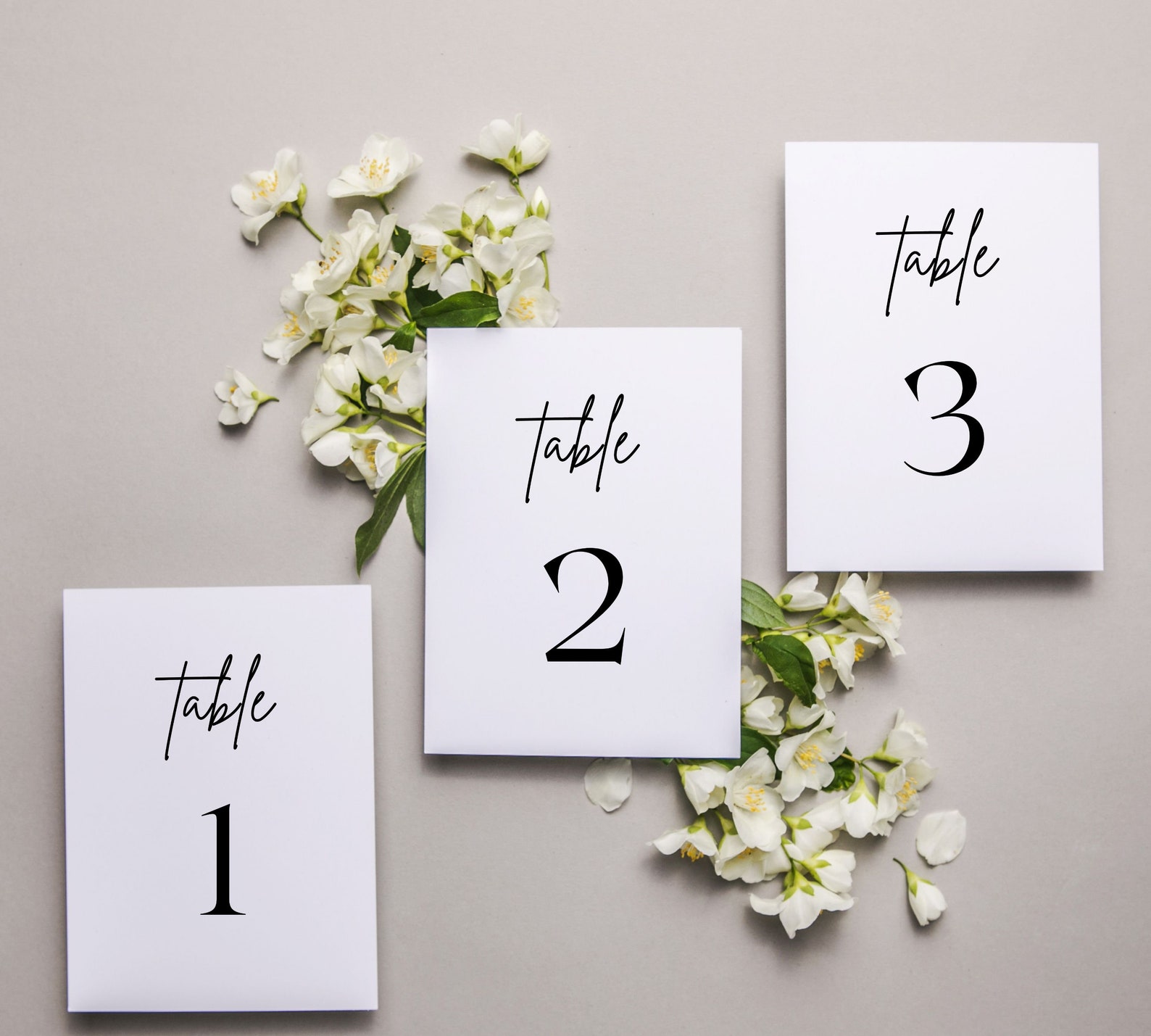 Modern Table Numbers Wedding Printable, Wedding Table Numbers Template ...
