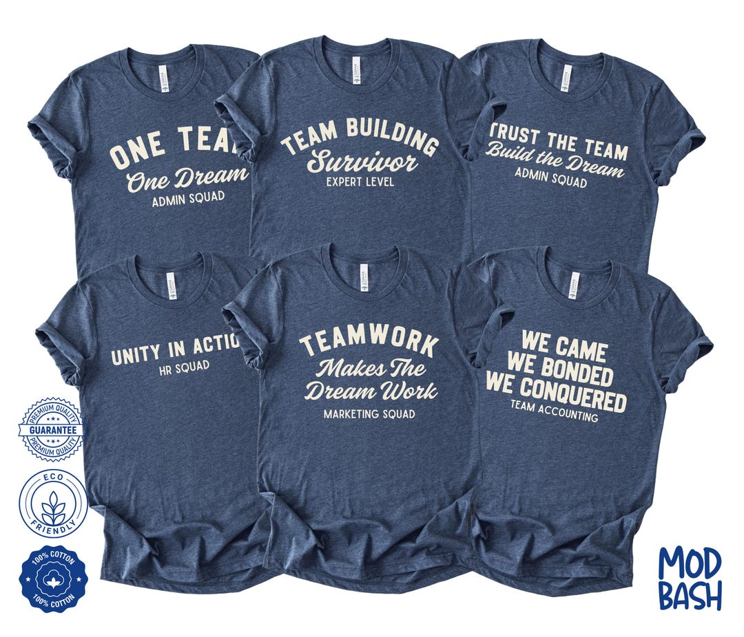 Team Building Shirts, Custom Company Team Building Shirt, Work Teammate ...