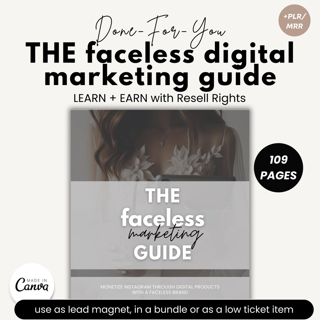 Faceless Digital Marketing Guide, Faceless Guide, Online Business ...