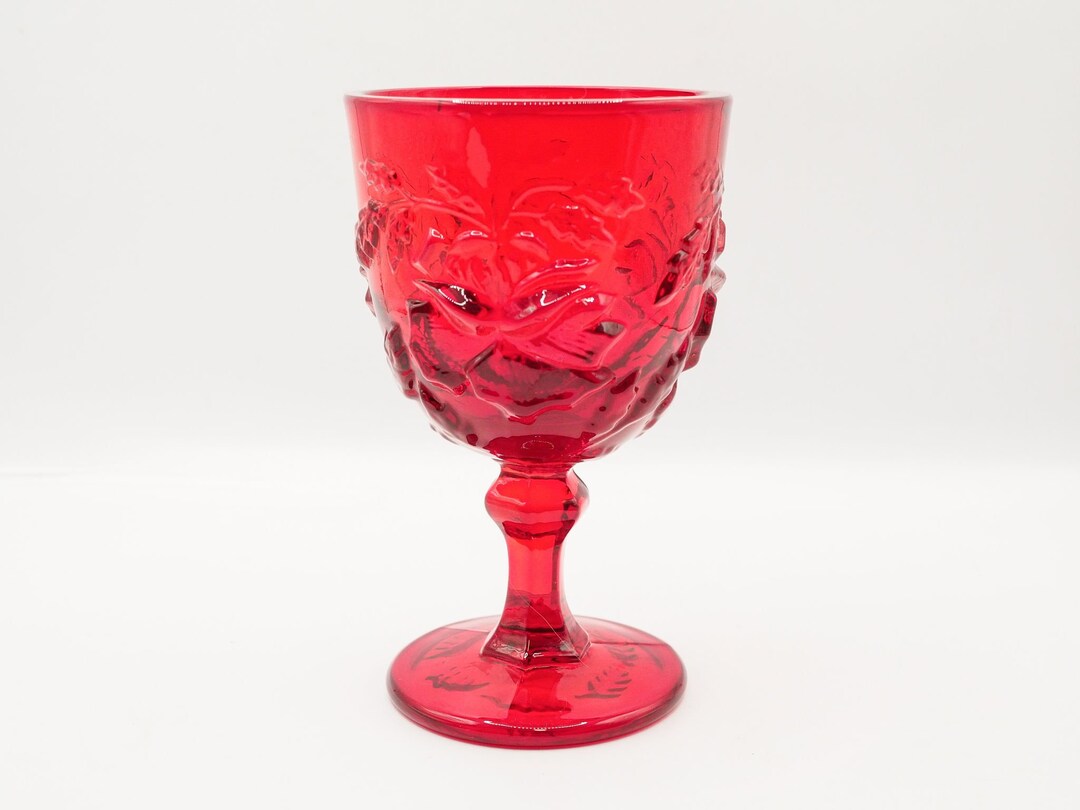 Madonna Inn Red Flat Rose/wild Rose Goblet, 1970s - Etsy
