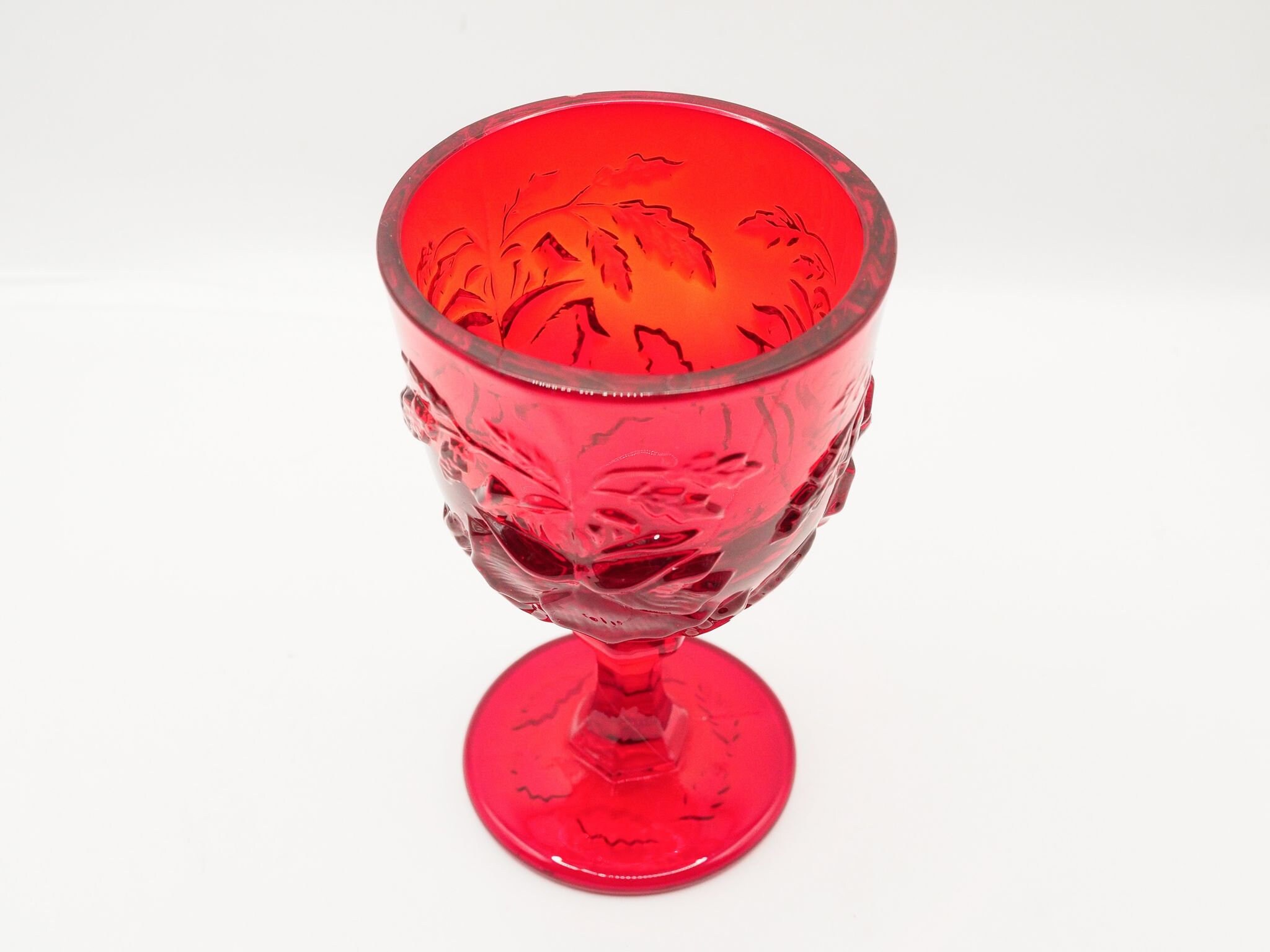 Madonna Inn Red Flat Rose/wild Rose Goblet, 1970s - Etsy