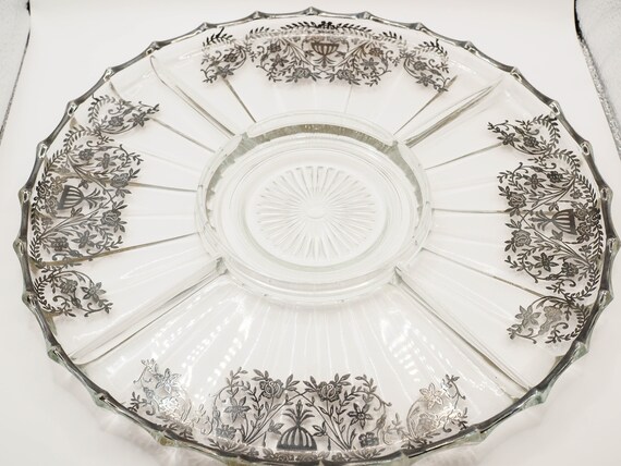 Kitchen & Dining Bowls Vintage Silver Overlay Tri-Divided Dish Home ...