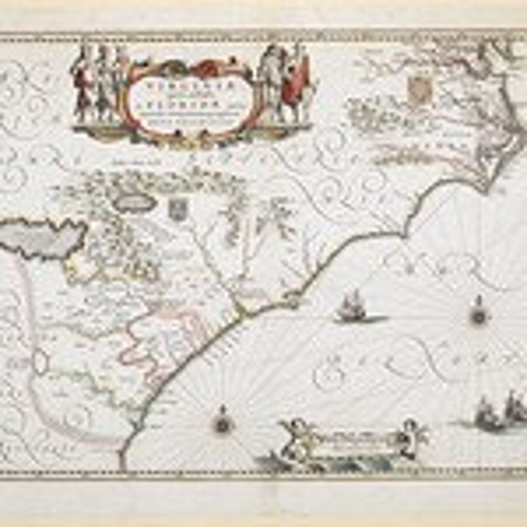 Digital Printable Map Colonial Virginia 1640-1708 - Etsy