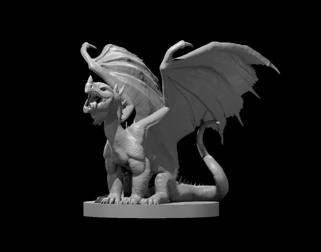 Crystal Dragon Wyrmling Miniature Model for D&D Dungeons and - Etsy