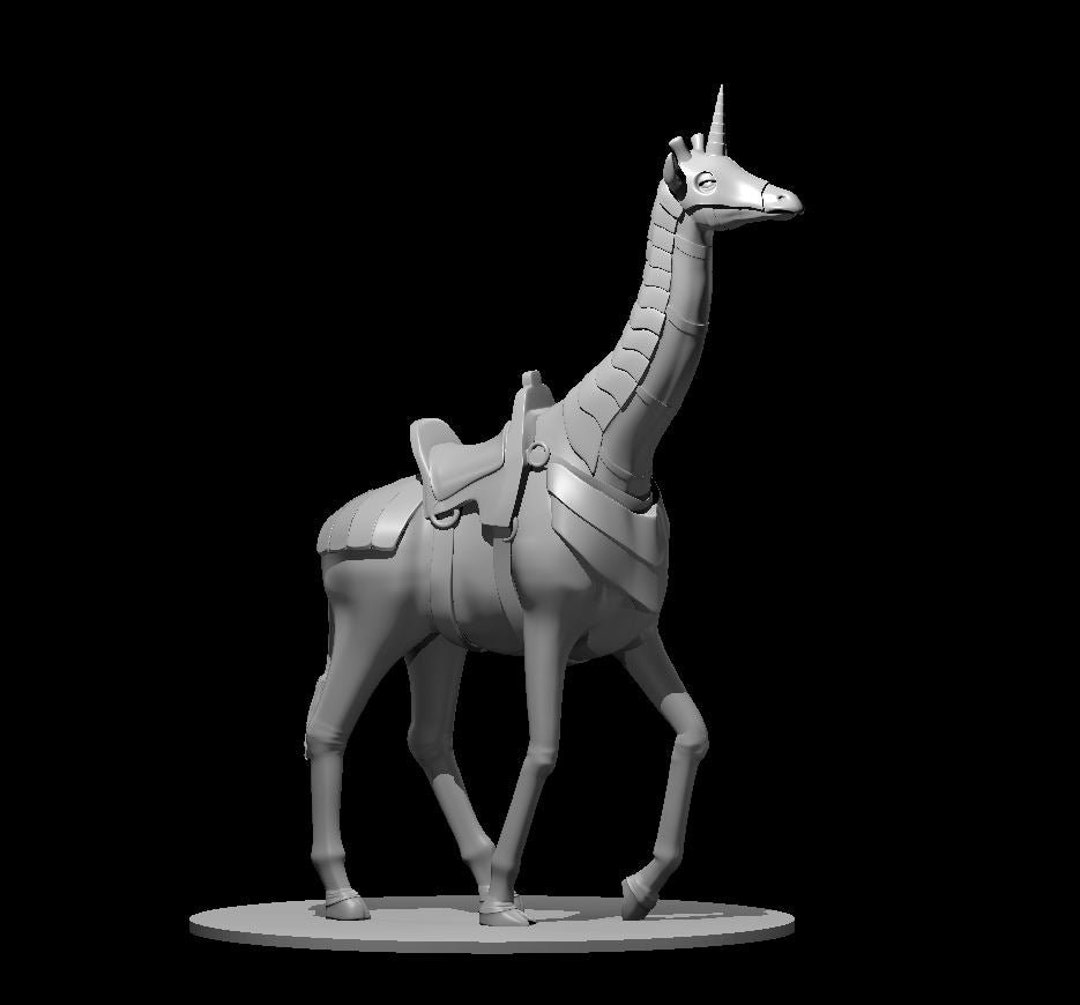 Armored Giraffe Miniature Model for D&D Dungeons and Dragons ...