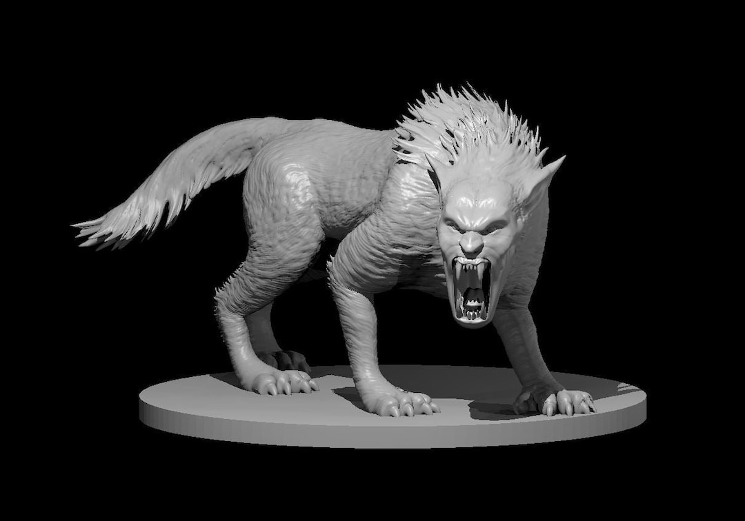Barghest Miniature Model for D&D Dungeons and Dragons, Pathfinder and ...