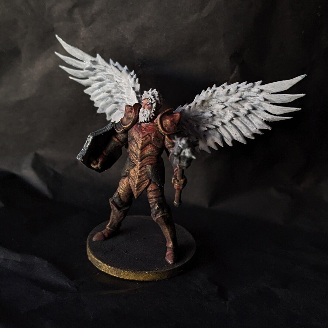 Aasimar Cleric With Mace Miniature - Etsy