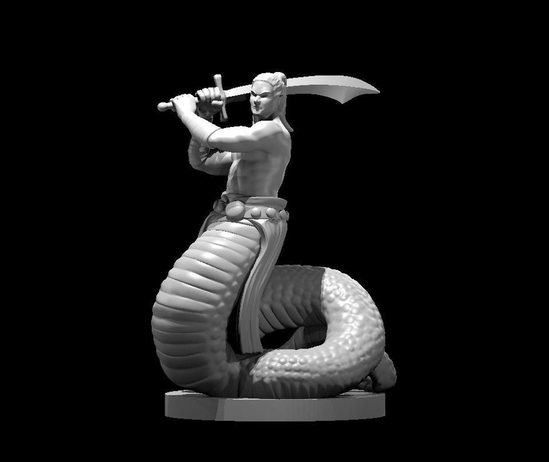 Yuan Ti Malison Type 3 Miniature Model for D&D Dungeons and Dragons ...