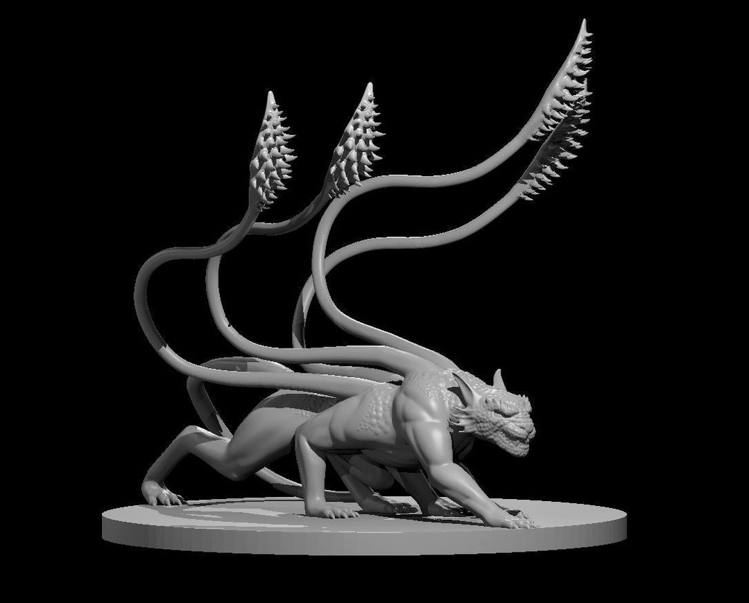 Draconic Displacer Beast Miniature Model for D&D Dungeons and Dragons ...