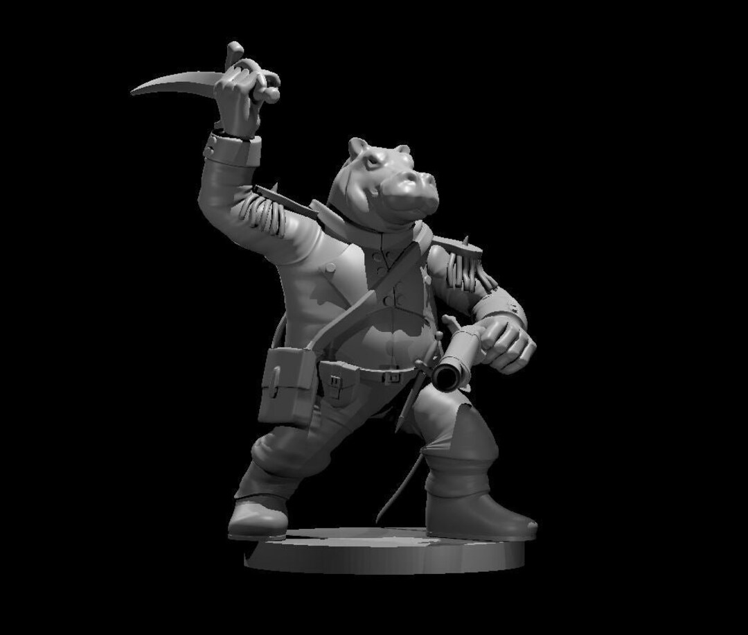 Giff Miniature Model for D&D Dungeons and Dragons, Pathfinder and ...