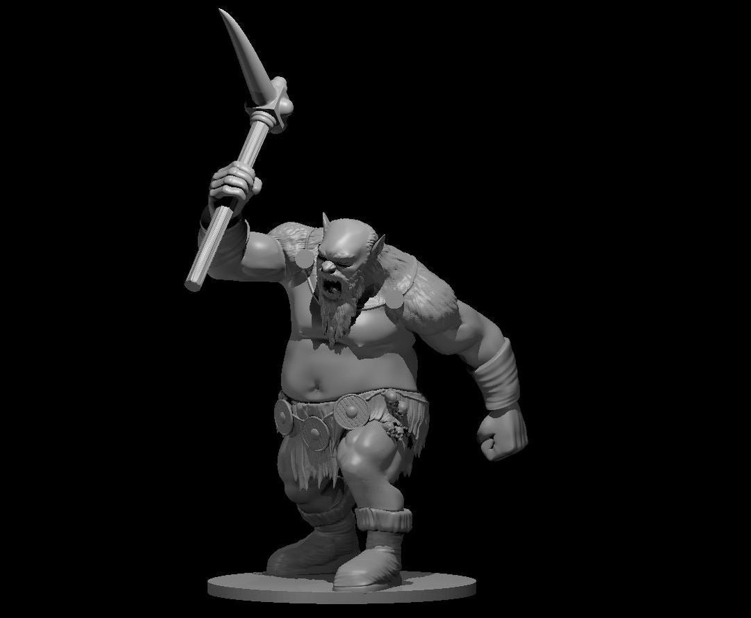 Ice Spire Ogre Miniature Model for D&D Dungeons and Dragons, Pathfinder ...