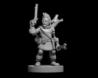Female Gnome Artificer Miniature - Etsy