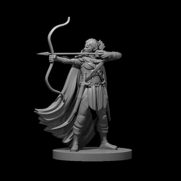 Half Elf Ranger Female Miniature - Etsy