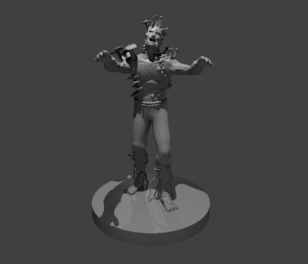 Fungal Zombie Miniature Model for D&D Dungeons and Dragons, Pathfinder ...