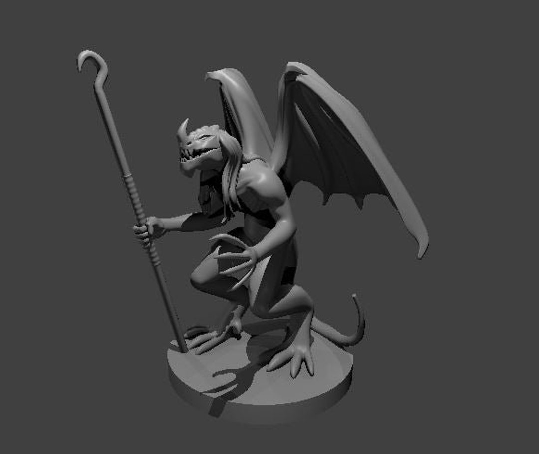 Blue Abishai Miniature Model for D&D Dungeons and Dragons - Etsy