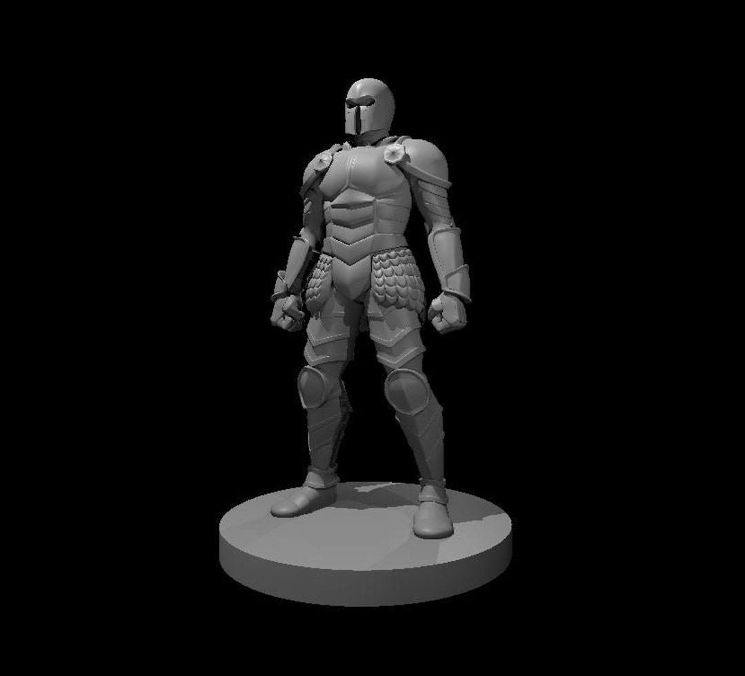 Animated Armor Position of Attention Miniature Model for D&D Dungeons ...