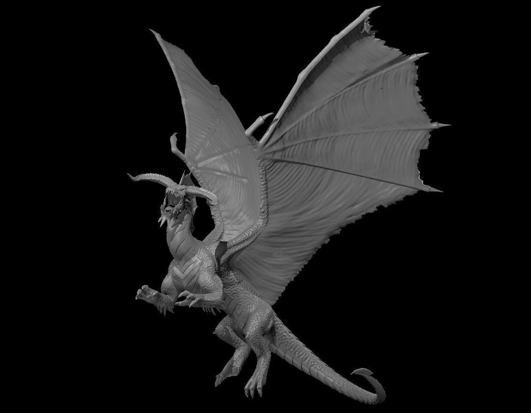 Black Greatwyrm Miniature Model for D&D Dungeons and Dragons ...