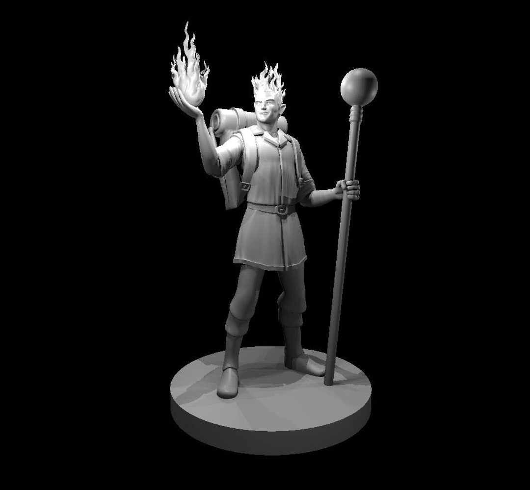 Human Fire Sorcerer Miniature - Etsy