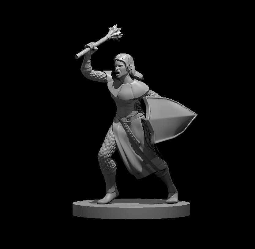 Priest Female Miniature Model for D&D Dungeons and Dragons, Pathfinder ...