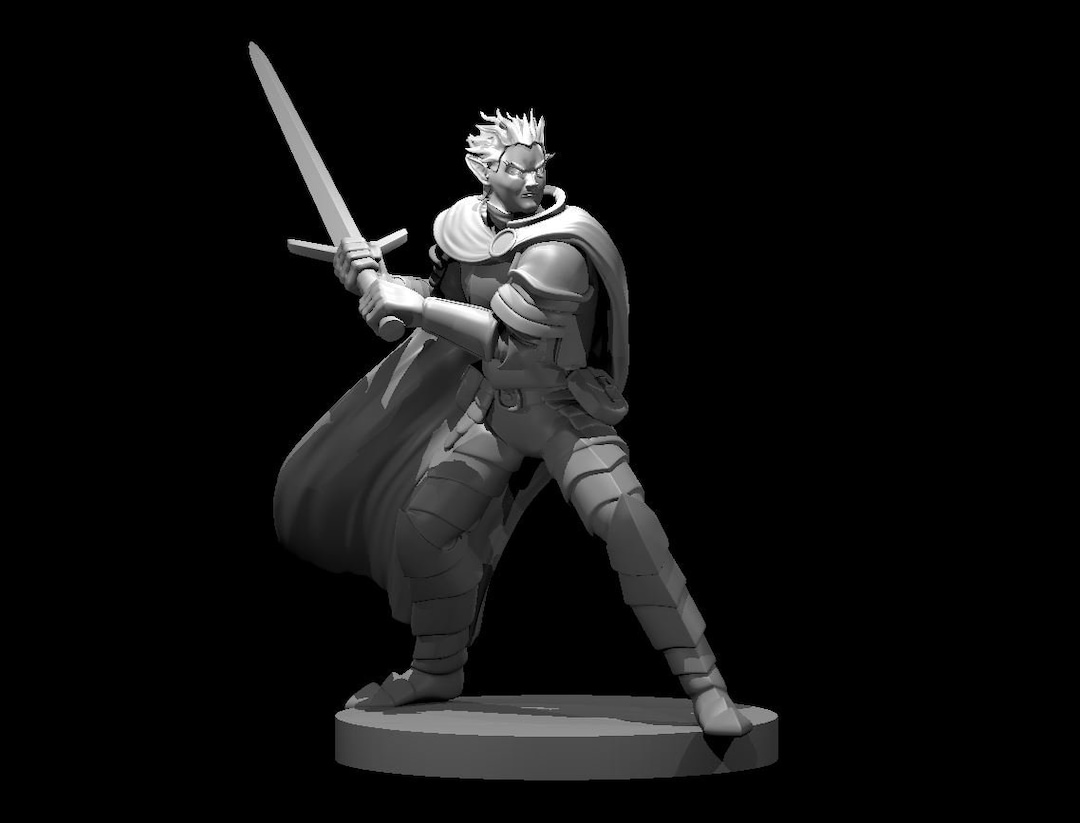 Fire Genasi Fighter Miniature - Etsy